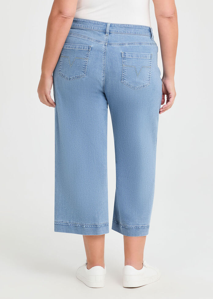 Shop Plus Size Cotton Mix Supersoft Crop Jean, Blue | Taking Shape AU