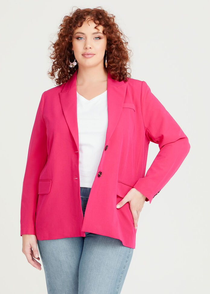 Shop Plus Size The Classic Blazer, Red | Taking Shape AU