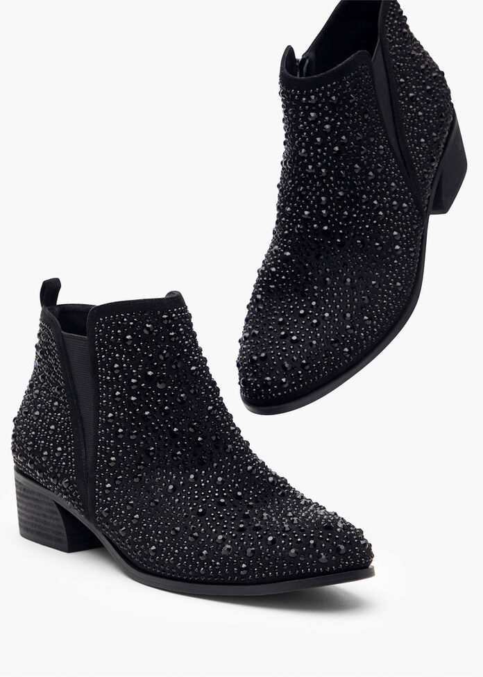 Shop Black Bling Ankle Boots | Women's | Taking Shape AU