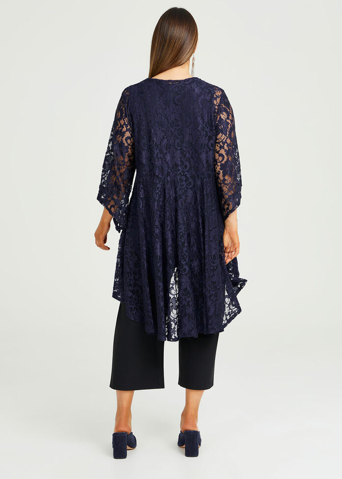 Shop Plus Size Lisa Lace Embrioded Tunic in Black | Sizes 12-30 ...