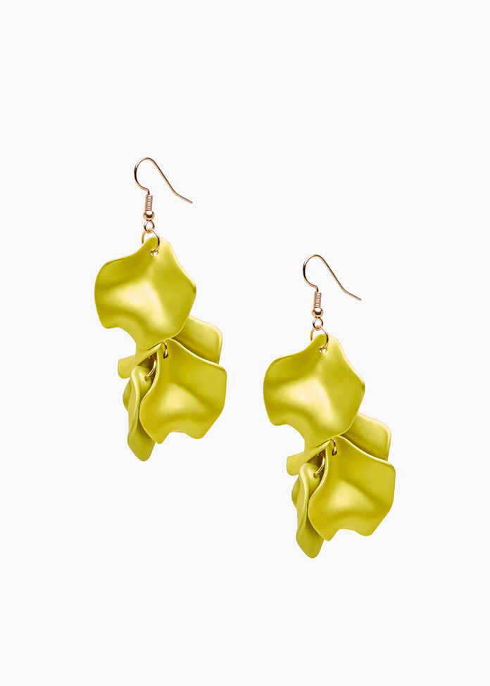 Petal Drop Earrings in Chartreuse for Women | Taking Shape AU