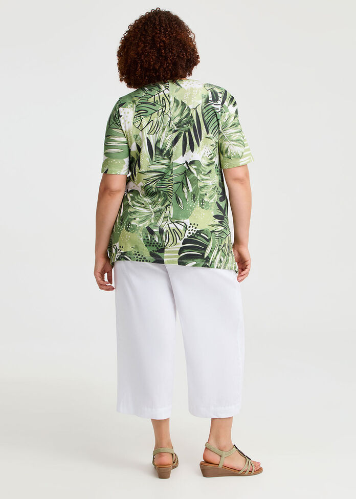 Shop Plus Size Cotton Blend Palm Top, Print | Taking Shape AU