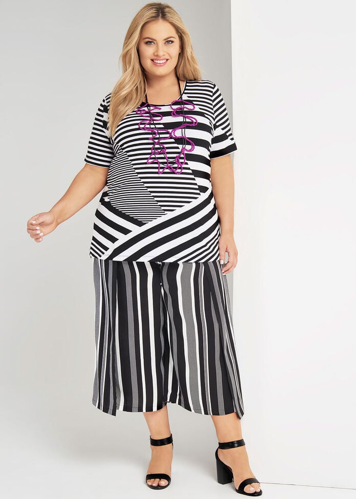 Shop Plus Size Stripe Splice Top, Stripes | Taking Shape AU
