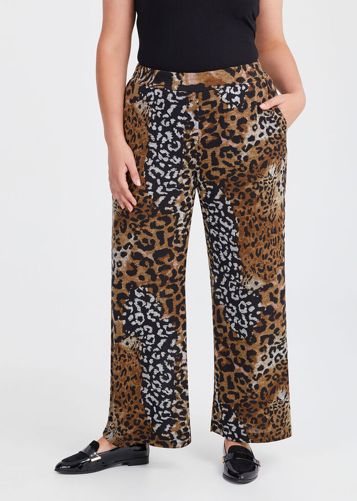 Shop Plus Size Animal Instinct Snug Wide Leg Pant, Multi | Taking Shape AU