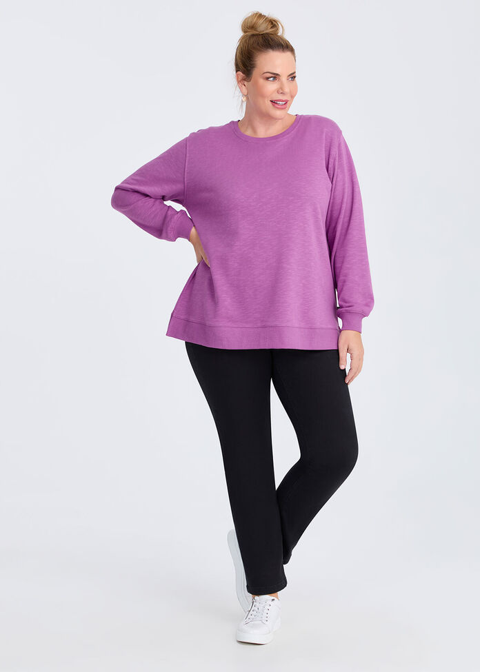 Shop Plus Size Boyfriend Tunic Sweat, Purple | Taking Shape NZ