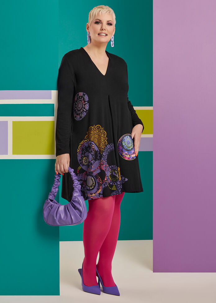 Shop Plus Size Mystify Me Natural Tunic, Black | Taking Shape AU