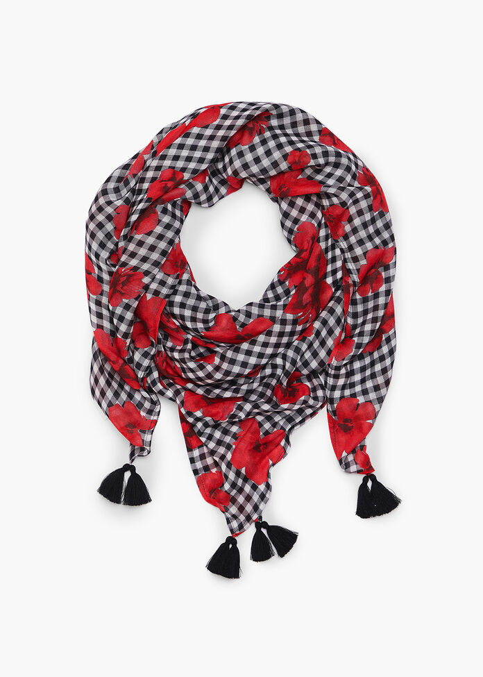 Shop Gingham Floral Scarf | Accessories | Taking Shape AU