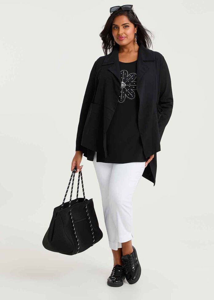 Shop Plus Size Natural Flower Top, Black | Taking Shape AU