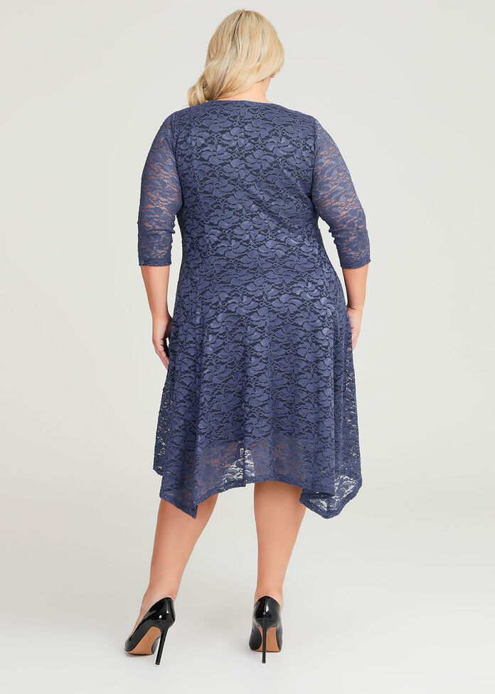 Shop Plus Size Lucy Lace Cocktail Dress In Blue Taking Shape Au