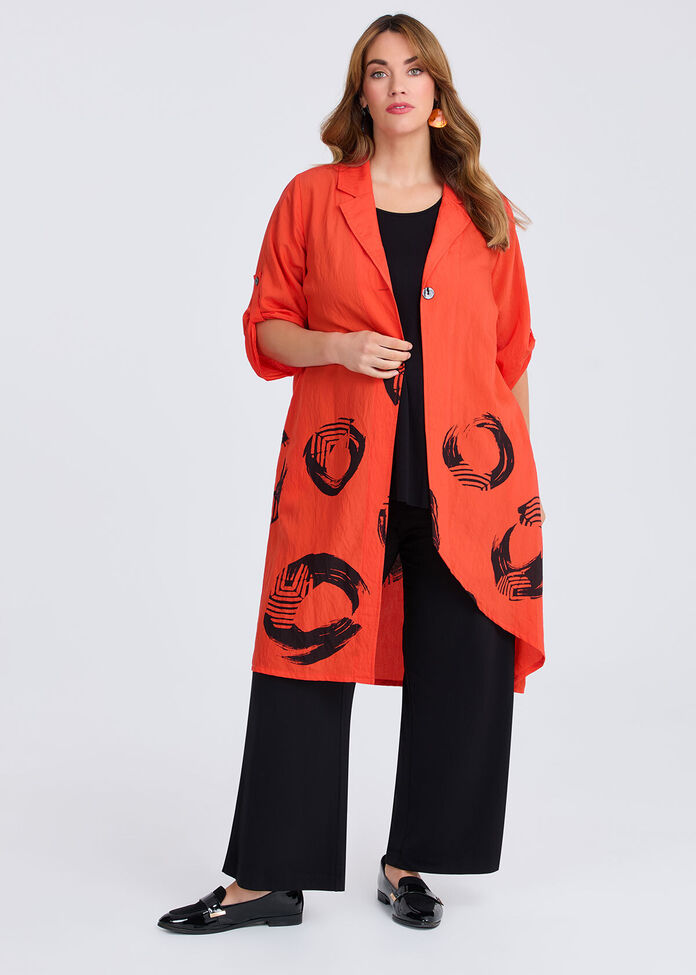 Shop Plus Size Borderline Natural Duster, Orange | Taking Shape NZ