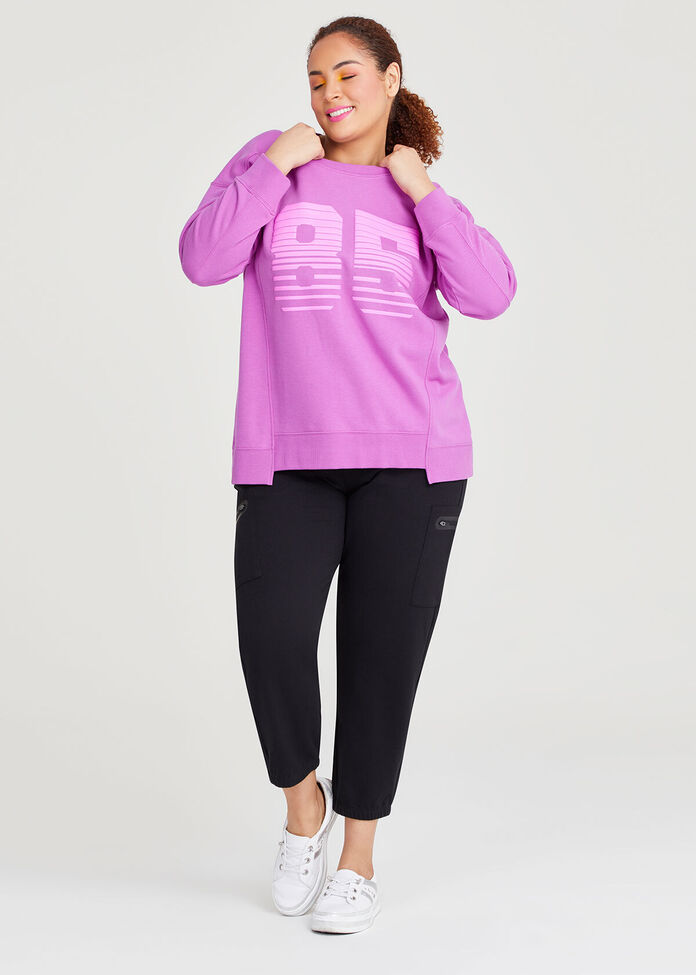 Shop Plus Size Cotton Number Sweatshirt, Purple | Taking Shape AU