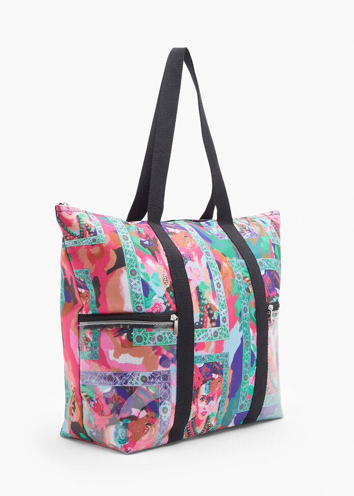 Shop Plus Size Colourful Lady Tote Bag, Multi | Taking Shape AU