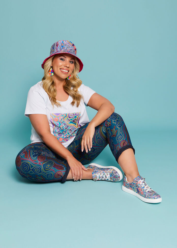 Shop Plus Size Ngawayu Buluru Cotton Tee in Multi | Taking Shape AU