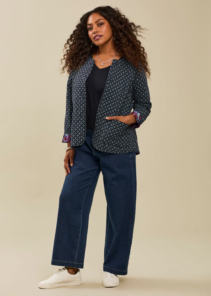 Shop Plus Size Natural Ikat Reversible Jacket, Multi | Taking Shape UK