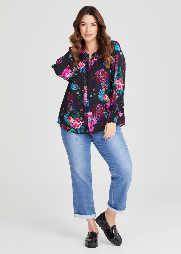 Shop Plus Size Natural Floral Bouquet Shirt, Multi | Taking Shape AU