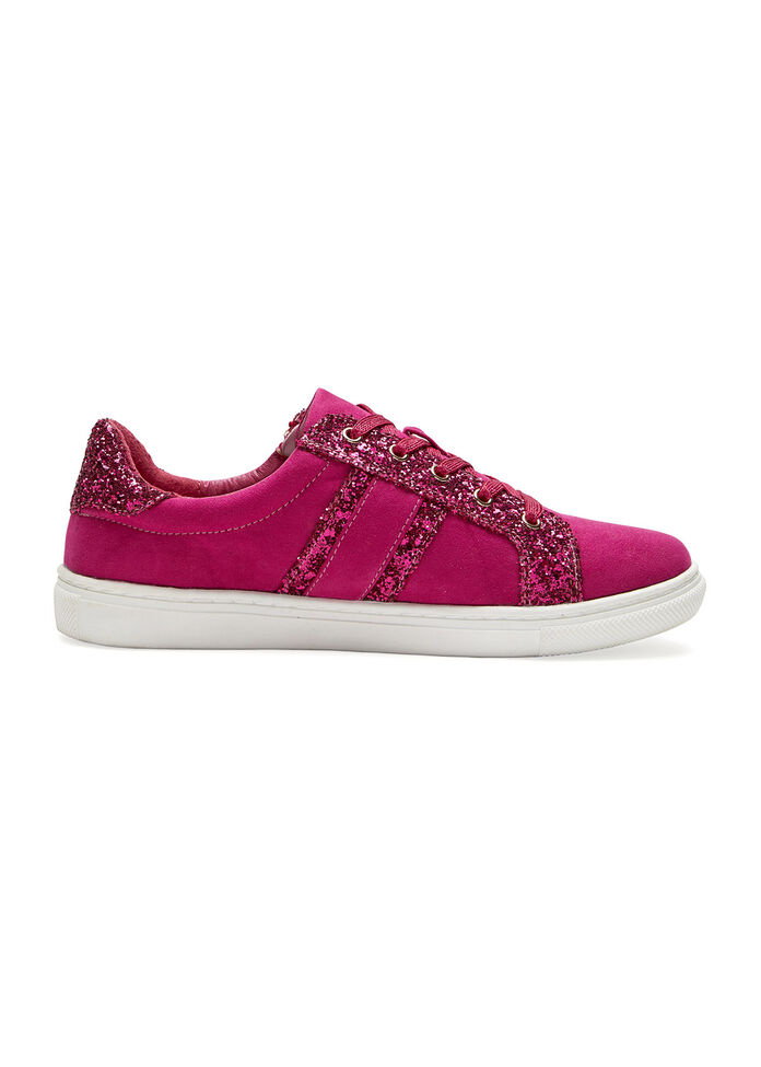 Shop Pink Pink Glitter Side Zip Sneaker | Comfortable Shoes | Taking ...