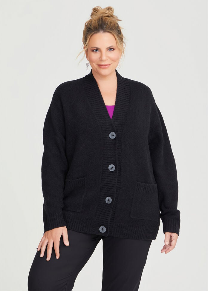 Shop Plus Size Button Front Cardigan, Blue | Taking Shape AU