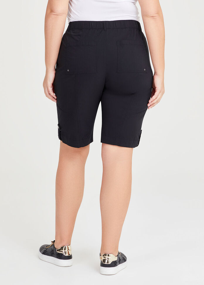 Shop Plus Size Zip Pocket Cargo Short, Black | Taking Shape AU