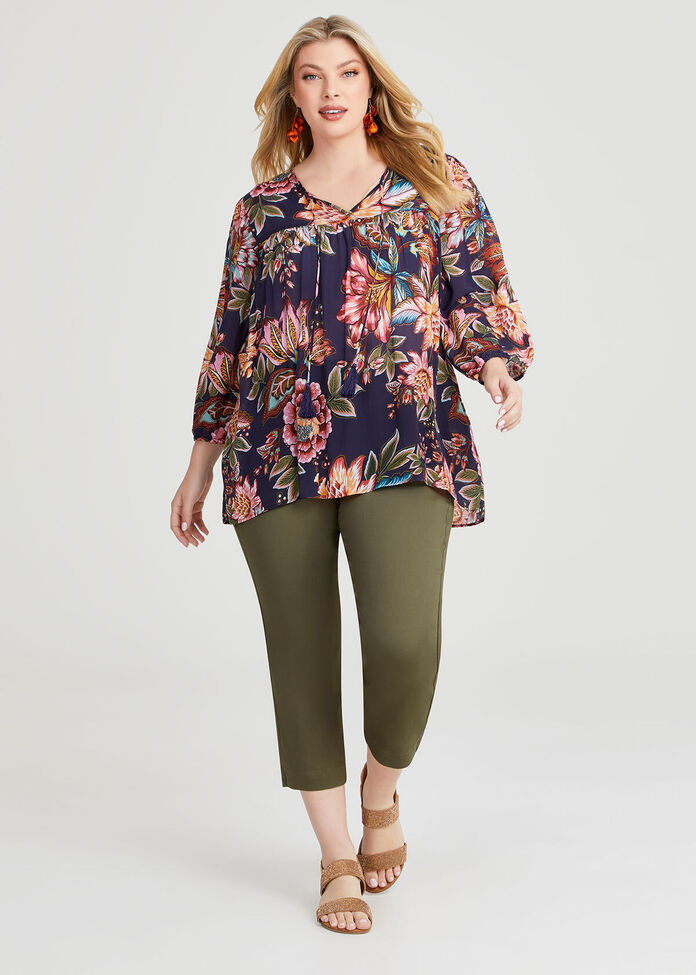 Shop Plus Size Natural Batik Floral Top, Multi | Taking Shape AU