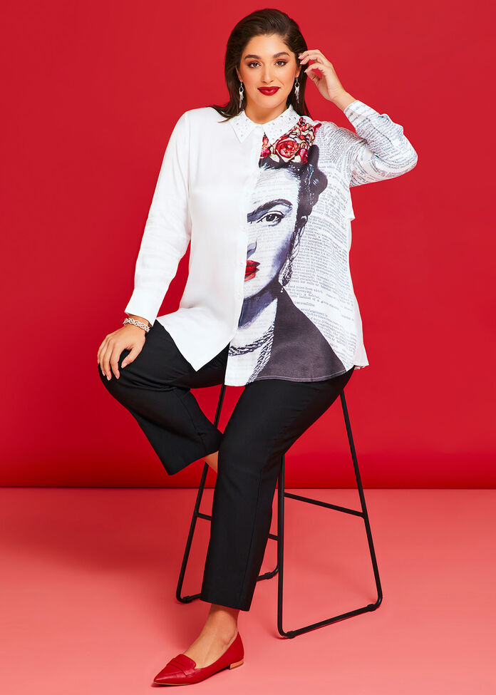 Shop Plus Size Natural Flower Queen Shirt, Multi | Taking Shape AU