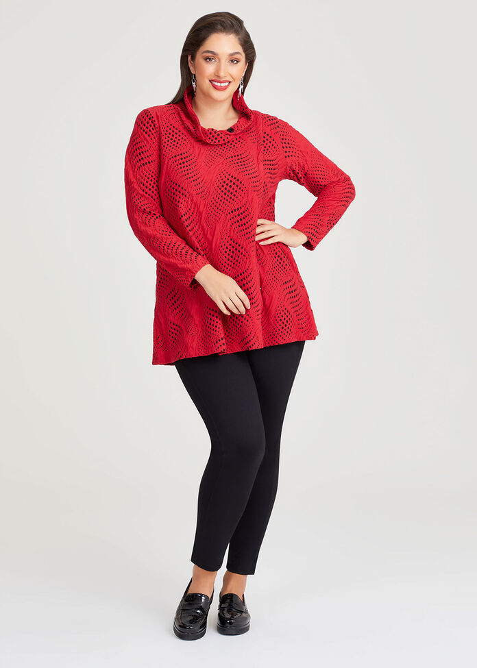 Shop Plus Size Textured Reine Tunic, Red | Taking Shape AU
