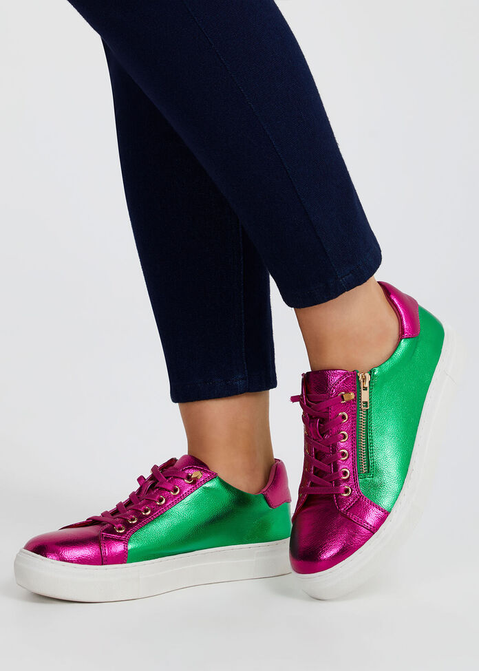 Shop Multi Coloured Metallic Multi Sneaker | Comfortable Shoes | Taking ...