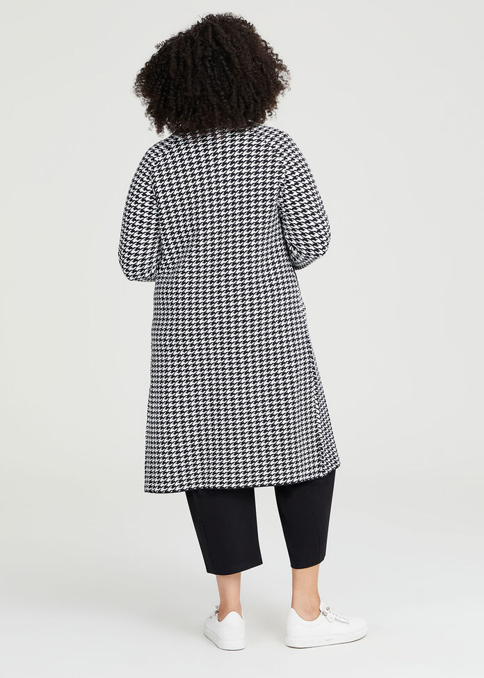 Shop Plus Size Long Herringbone Coatigan, Black | Taking Shape AU