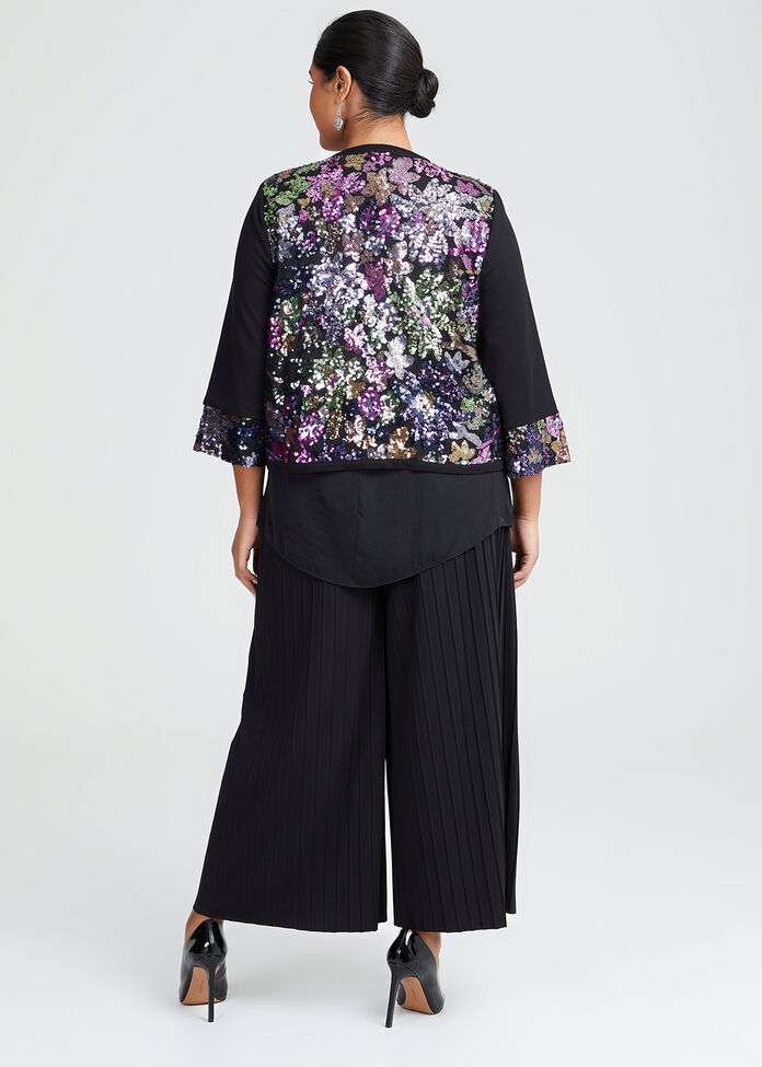 Shop Plus Size Floral Bloom Sequin Jacket, Multi | Taking Shape AU