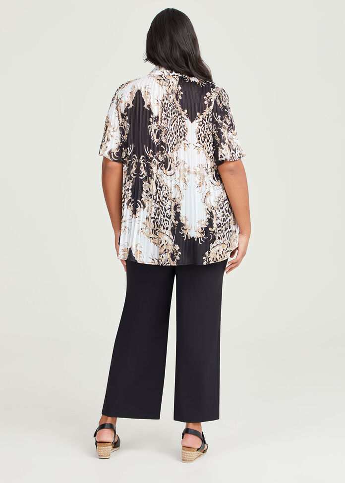 Shop Plus Size Lurex Stripe Plisse Top, Multi | Taking Shape AU