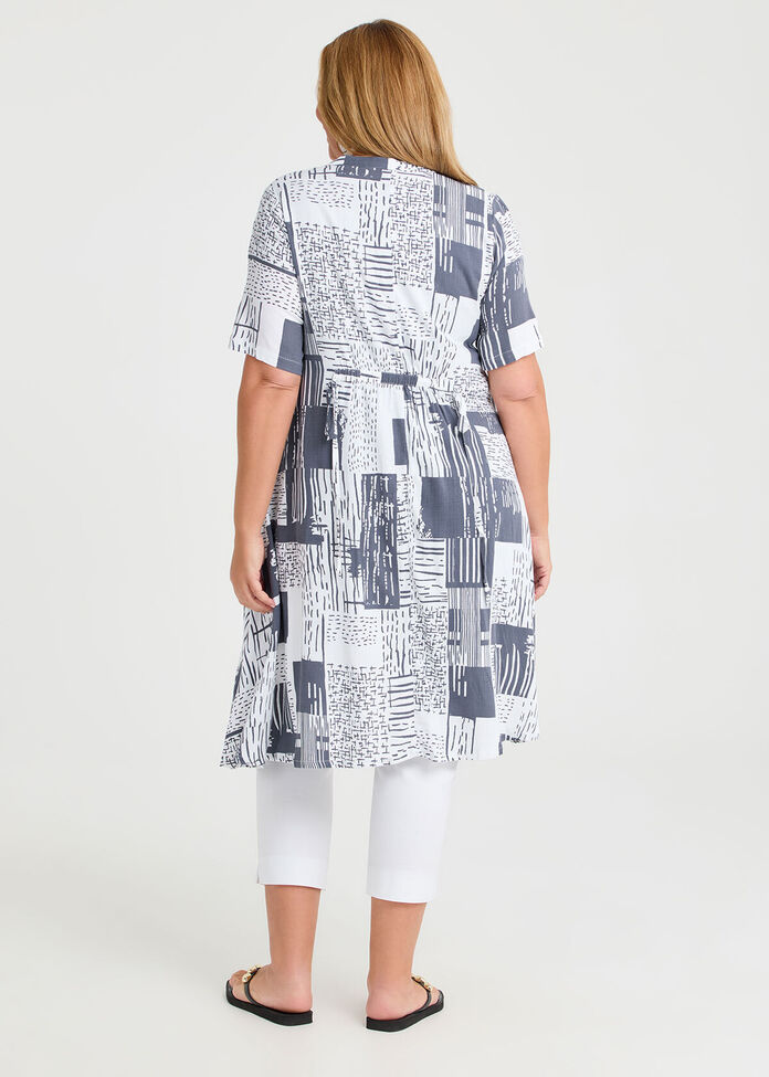 Shop Plus Size Natural Ella Abstract Shirt, Multi | Taking Shape NZ