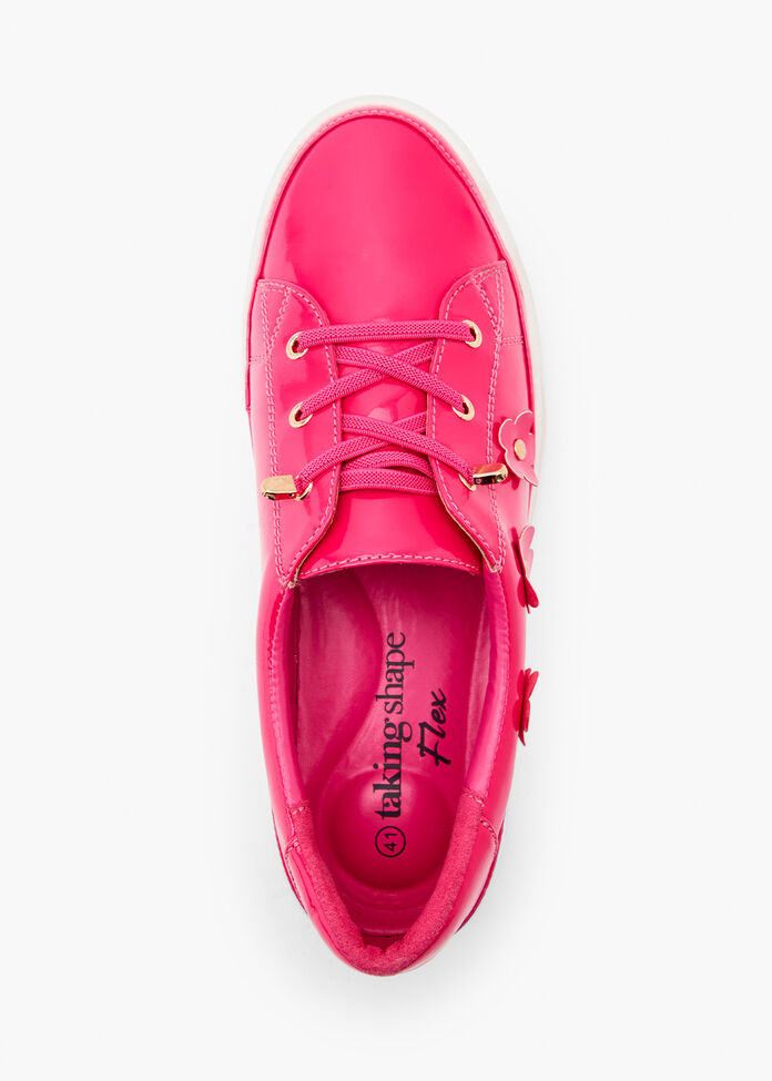 Shop Red Pink Patent Daisy Sneaker | Comfortable Shoes | Taking Shape AU