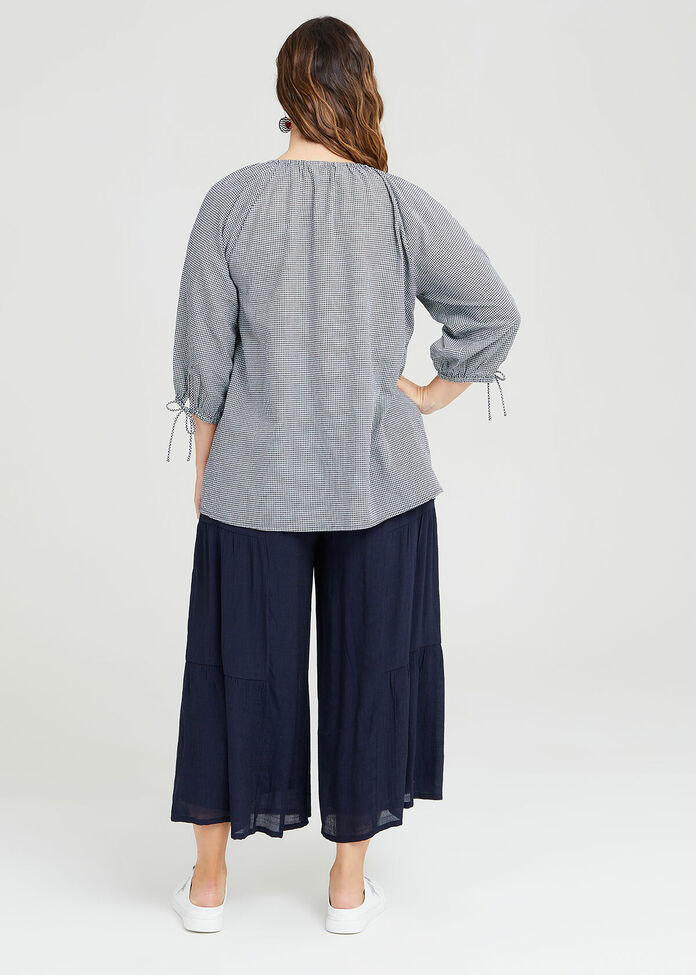 Shop Plus Size Seersucker Gingham Top in Blue | Taking Shape AU