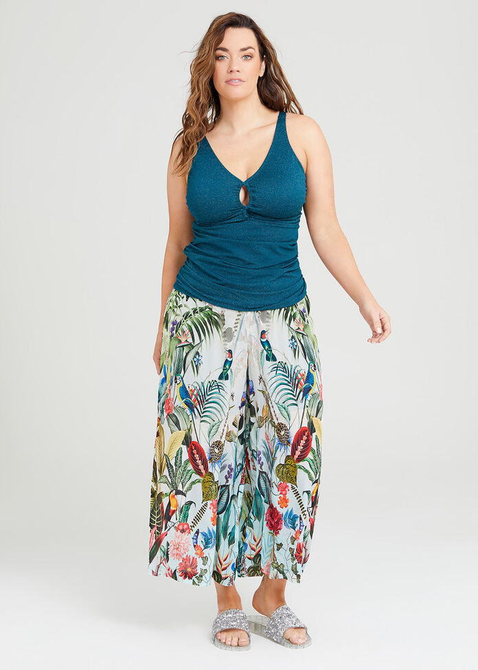 Shop Plus Size Metallic Tankini, Green | Taking Shape AU