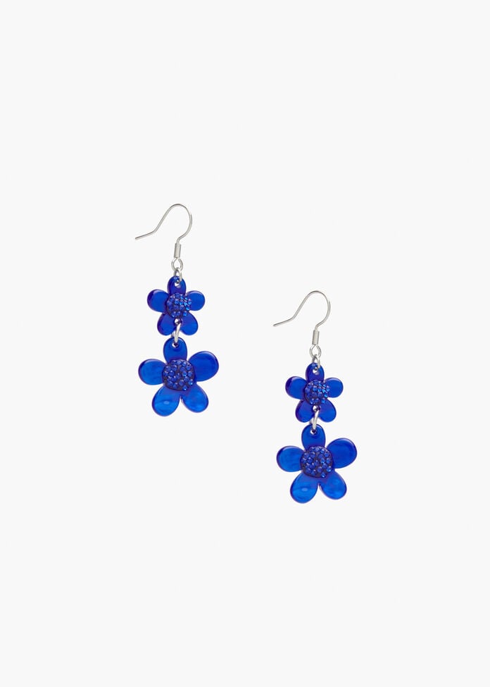 Shop Pretty Multi Flower Earring in Blue | Accessories | Taking Shape NZ