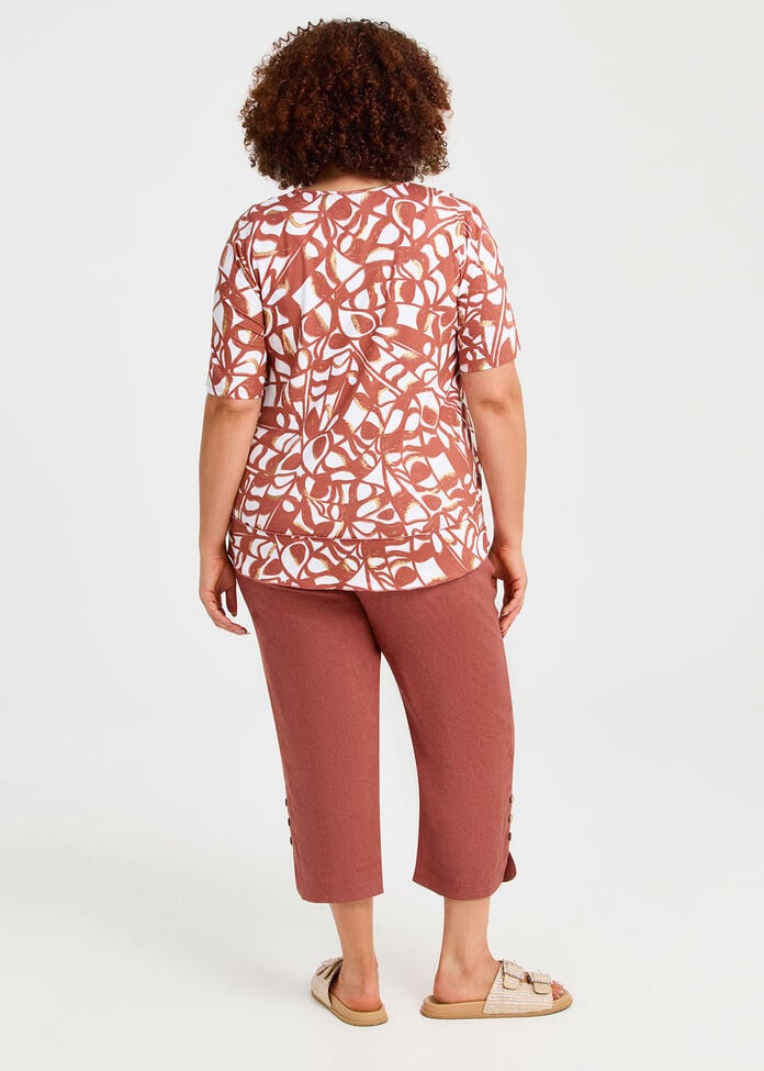 Shop Plus Size Moroccan Sun Foil Natural Top, Multi | Taking Shape AU