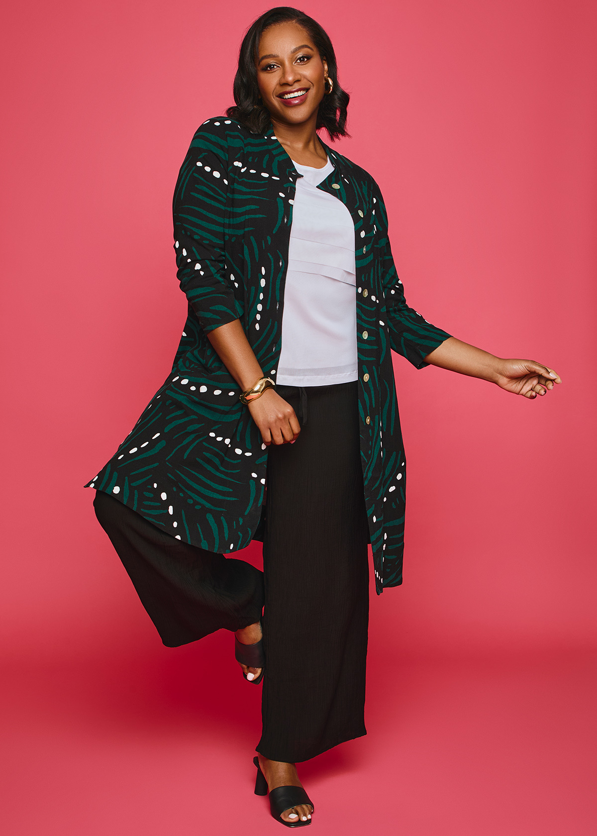 Shop Plus Size Natural Harpa Duster, Multi | Taking Shape AU