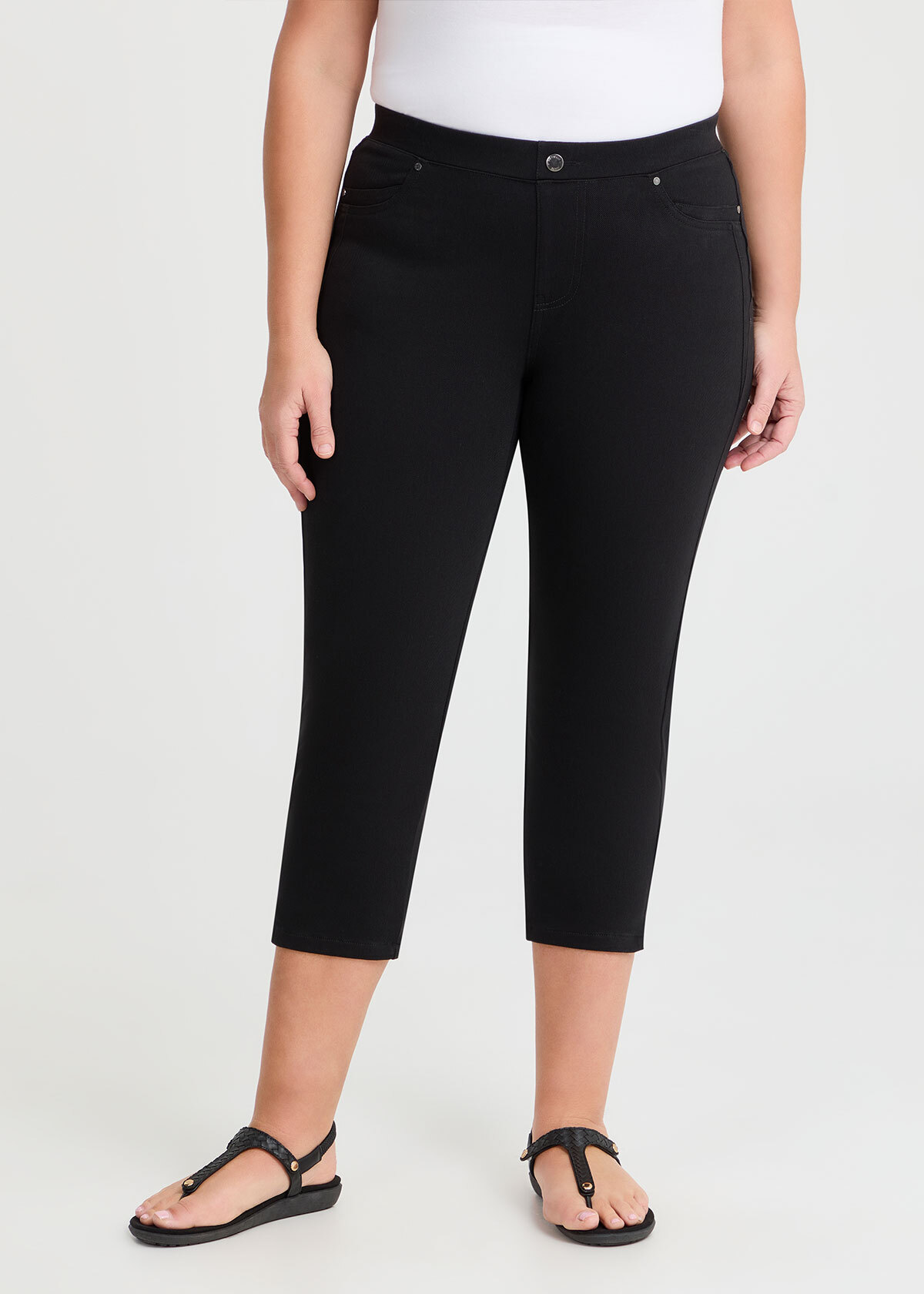 Shop Plus Size The New Best Friend Crop Jegging, Black | Taking Shape NZ