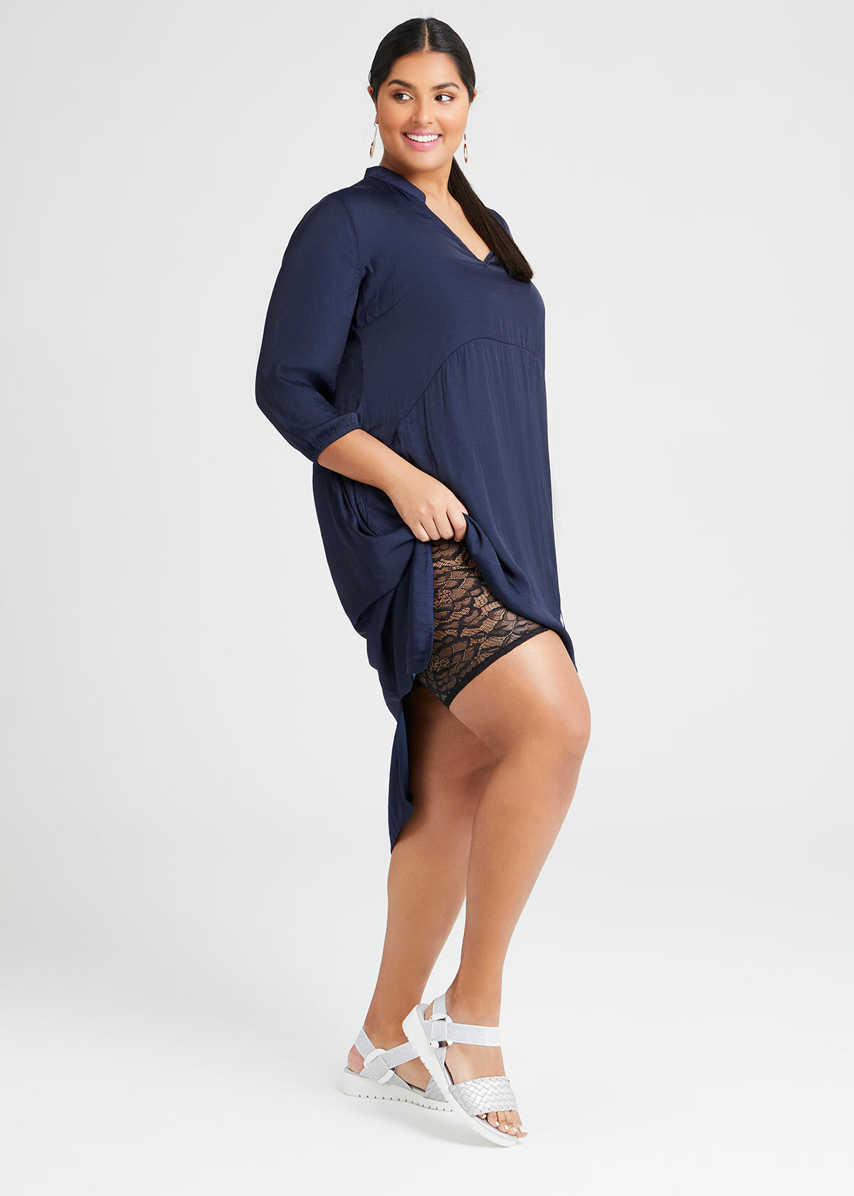 Shop Plus Size Lace Anti Chafe Short, Black | Taking Shape UK