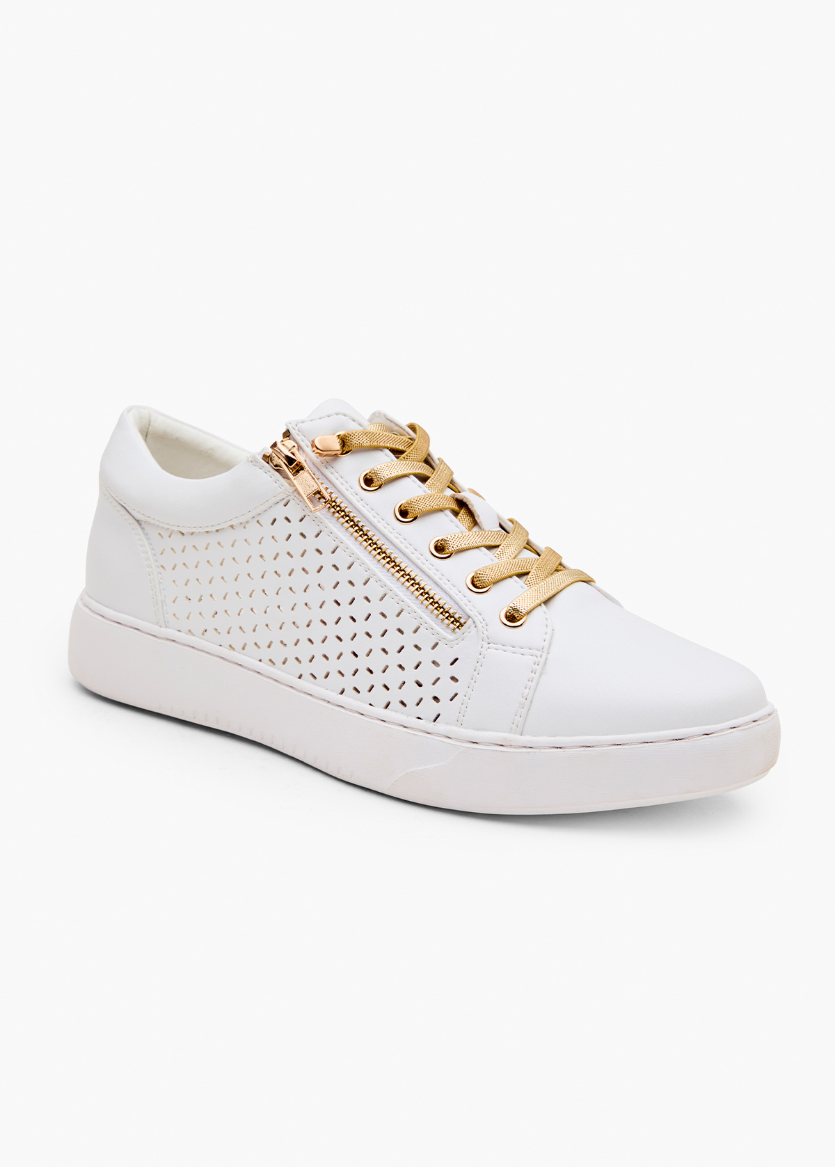 Shop White Krisie Lasercut Sneaker | Comfortable Shoes | Taking Shape NZ