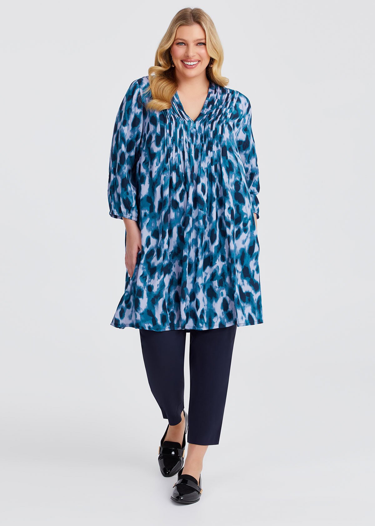 Shop Plus Size Fiesta Natural Tunic, Multi | Taking Shape NZ