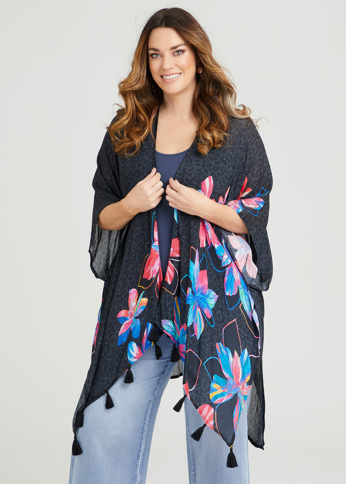 Shop Watercolour Flower Cape in Multi | Accessories | Taking Shape AU