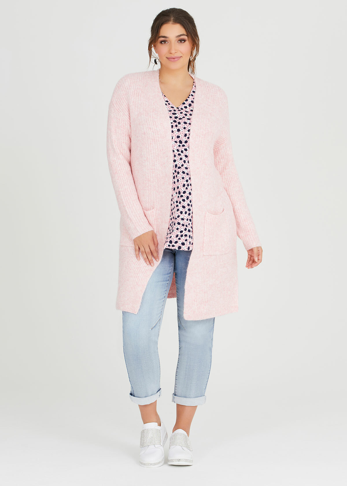 Shop Plus Size Louisa Pocket Cardigan, Pink | Taking Shape AU