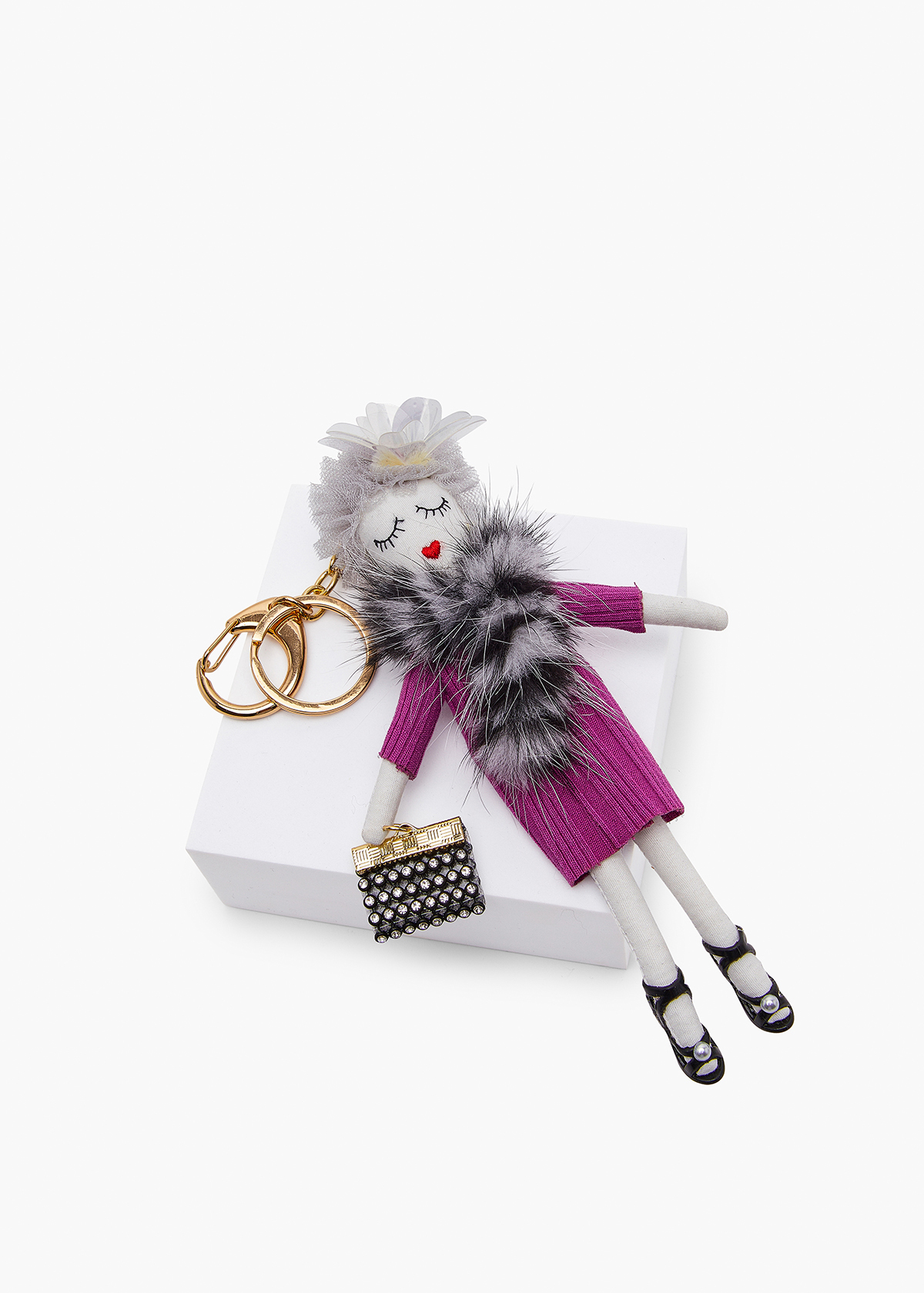 Shop Purple Key Ring Bag Charm in Purple | Accessories | Taking Shape AU