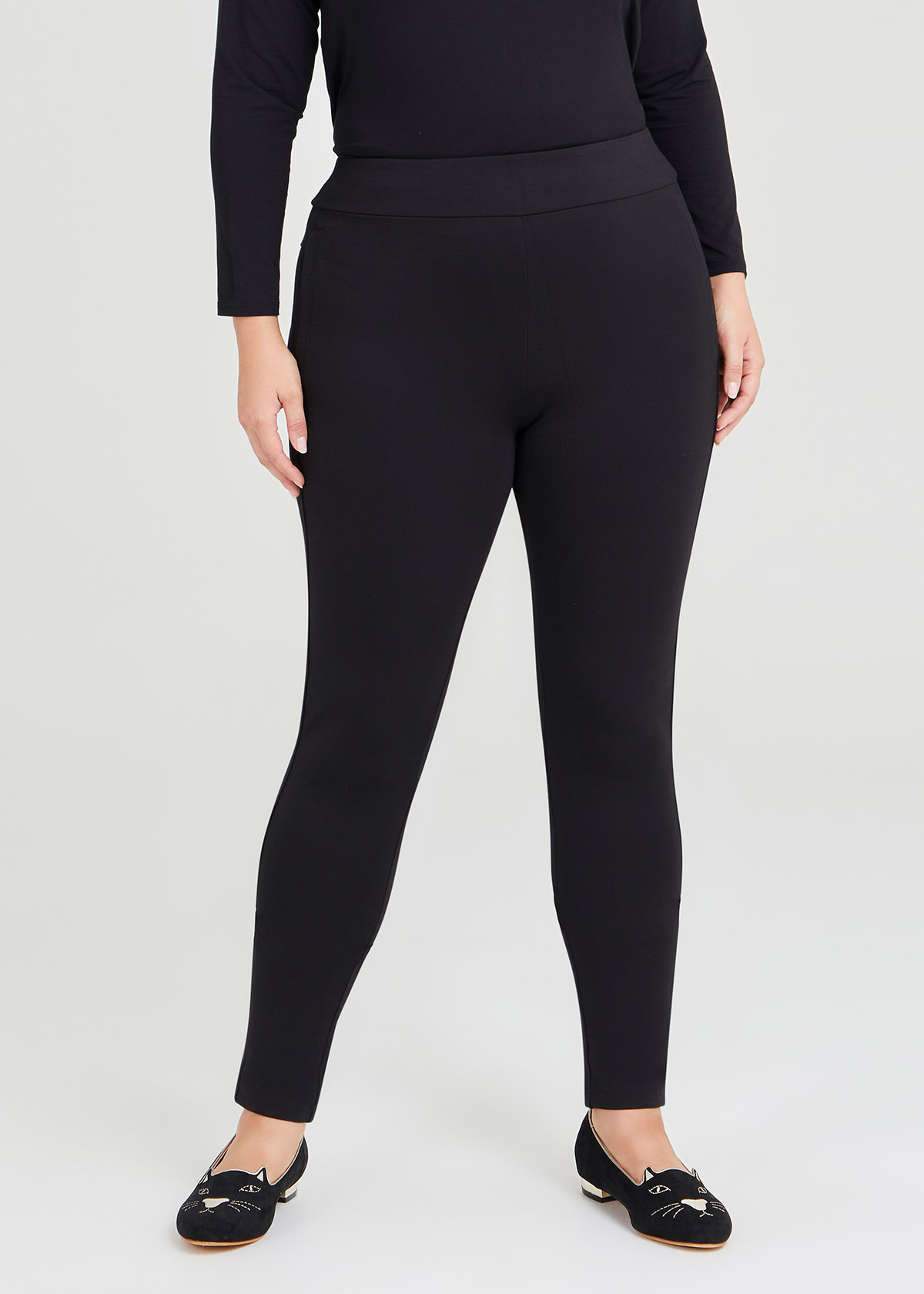 Shop Plus Size Ponte Quintessential Pant, Black | Taking Shape AU