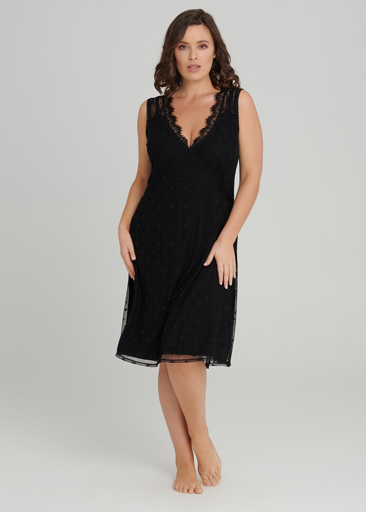 Shop Plus Size Love Lace Nightie, Black | Taking Shape AU