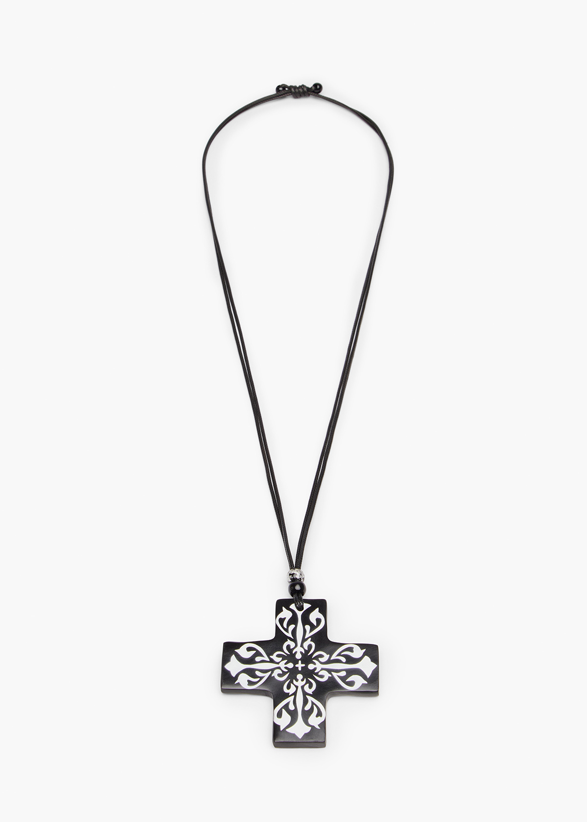 Shop New Etched Cross Necklace in Black | Accessories | Taking Shape NZ