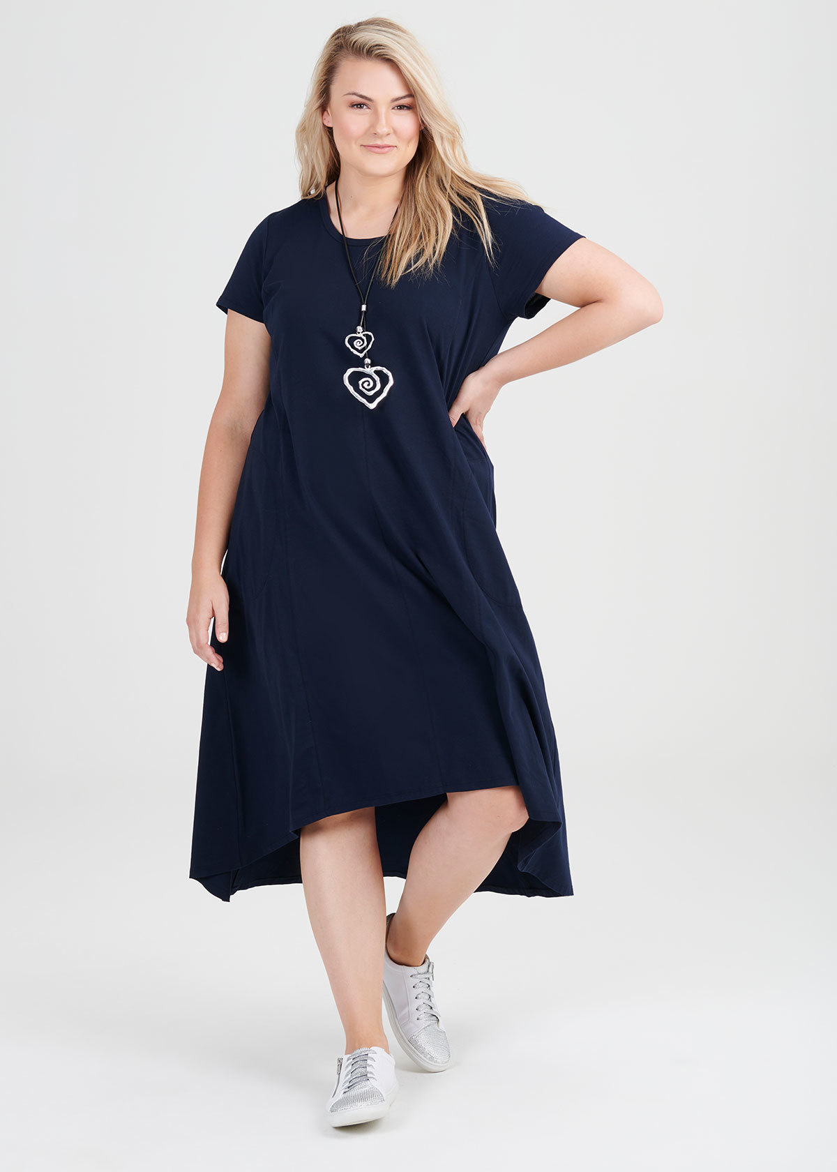 Shop Plus Size Organic Easyfit Dress, Blue | Taking Shape AU