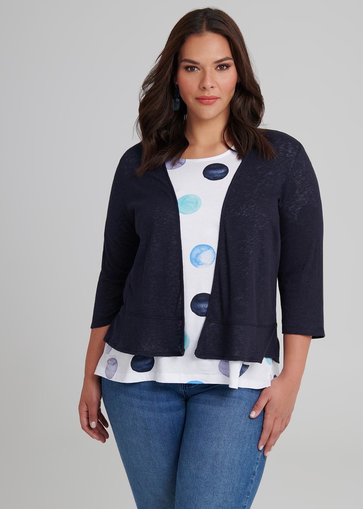 Shop Plus Size Easy Breezy Cardi, Navy | Taking Shape AU