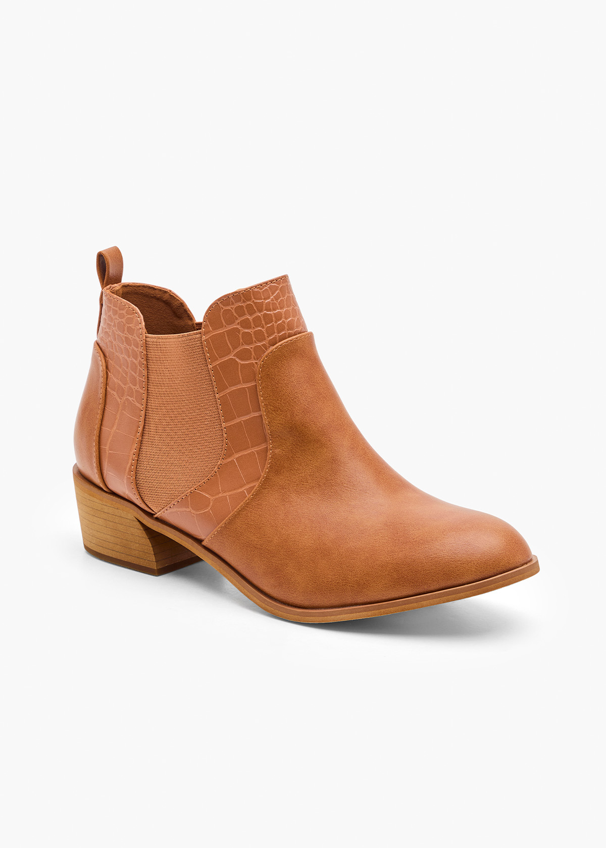 Shop Brown Croc Elastic Gusset Boot | Comfortable Shoes | Taking Shape AU