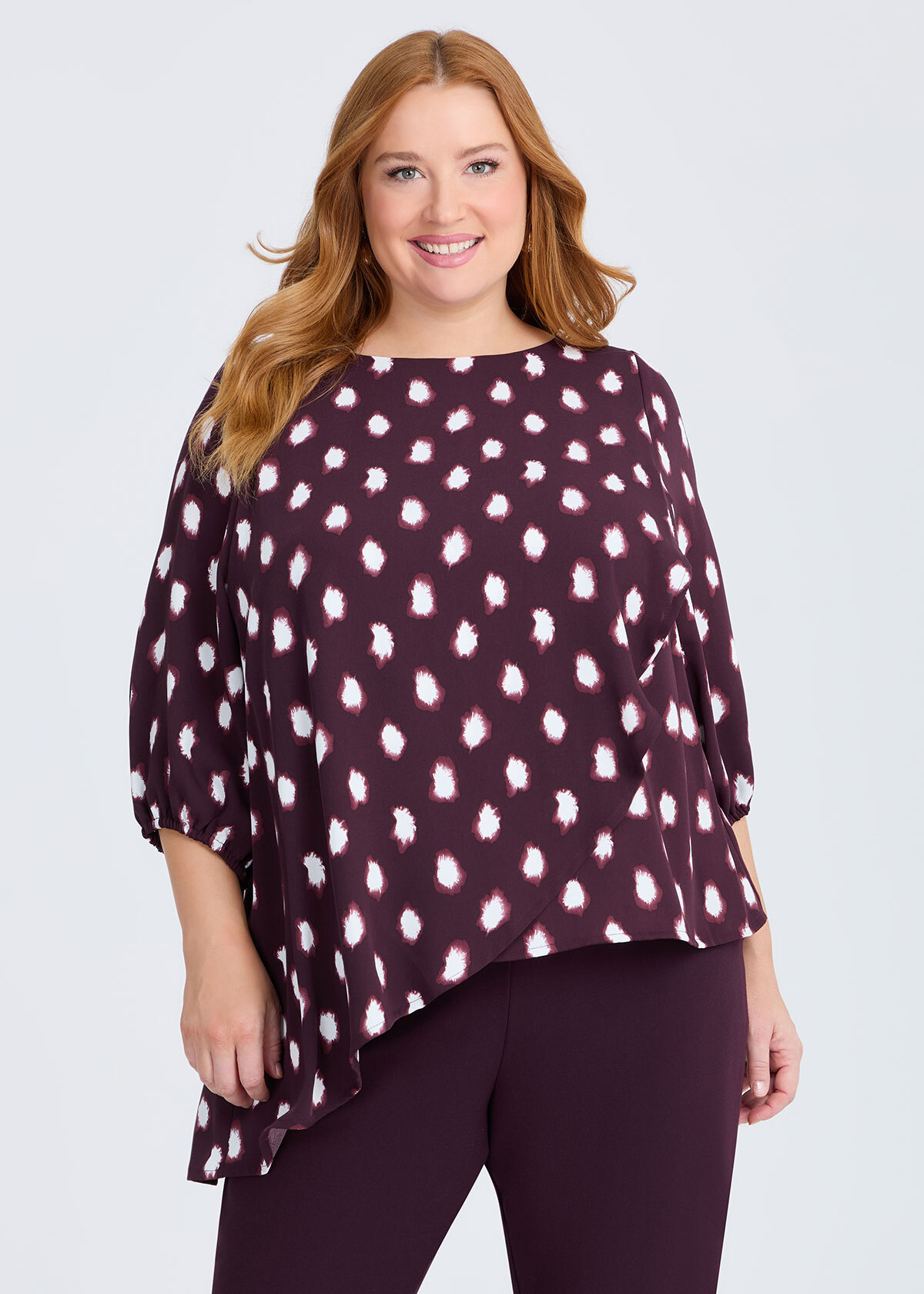 Shop Plus Size Calista Spot Longline Tunic, Spots | Taking Shape AU